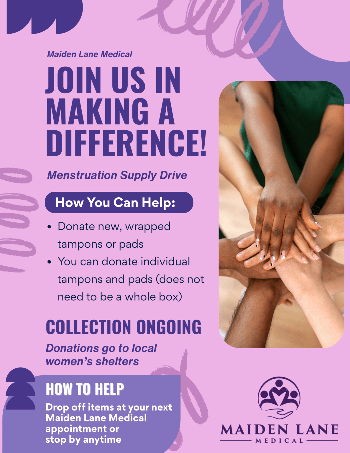 Maiden Lane Medical Launches Citywide Menstrual Product Donation ...